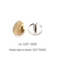 China Brass Cap 12x7mm with M3x5 Screw Corrosion Resistant for Lighting Fixtures for sale