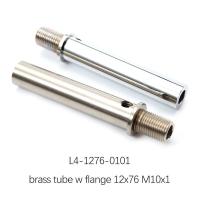 China Precision Machined Brass Tube with Flange 12x76mm M10x1 Thread for Lighting Fixtures for sale