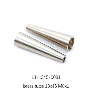 China 13x45mm Brass Light Fixture Connector Tube with M8x1 Internal Thread for sale