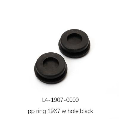 China 19x7mm Black Finish Copper PP Ring with Hole for Lighting Fixture Connections for sale