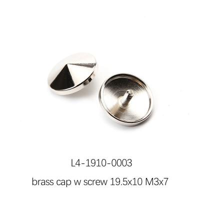 China Brass Cap with M3x7 Screw 19.5x10mm Corrosion Resistant for Lighting Fixtures for sale