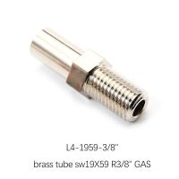 China Brass Tube Gas Connector SW19x59 R3/8 Inch Leak Proof Corrosion Resistant for Lighting Fixtures for sale