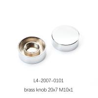 China 20x7mm Solid Brass Knob M10x1 Internal Thread for Corrosion Resistant Lighting Fixtures for sale