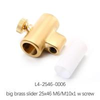 China 25x46mm Brass Slider with M6 M10x1 Thread and Securing Screw for Lighting Fixtures for sale