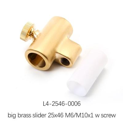 China 25x46mm Brass Slider with M6 M10x1 Thread and Securing Screw for Lighting Fixtures for sale