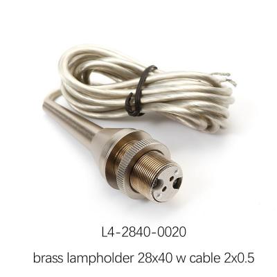 China Brass E27 Lampholder 28x40mm with 2x0.5mm² Cable Corrosion Resistant Lighting Fixture Connector for sale
