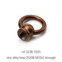 China Zinc Alloy Loop M10x1 Thread 31x36mm High Load Capacity Corrosion Resistant Lighting Connector for sale