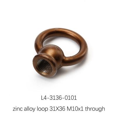 China Zinc Alloy Loop M10x1 Thread 31x36mm High Load Capacity Corrosion Resistant Lighting Connector for sale