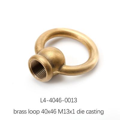 China 40x46mm M13x1 Thread Brass Loop Corrosion Resistant Lighting Fixture Connections for sale
