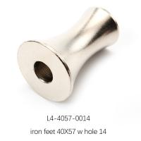 China 40x57mm Iron Foot Mounting Base 14mm Center Hole Corrosion Resistant Finish for Lighting Fixtures for sale