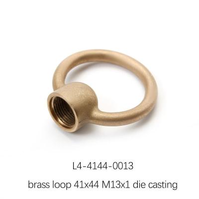 China Precision Die Cast Brass Loop 41x44mm M13x1 Thread for Corrosion Resistant Lighting Connectors for sale
