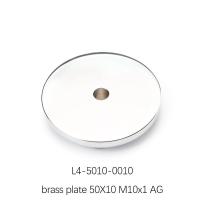 China 50x10mm Brass Plate M10x1 Thread Anti Gold Finish Lighting Fixture Component for sale