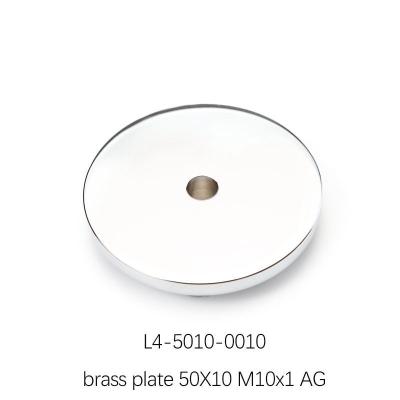 China 50x10mm Brass Plate M10x1 Thread Anti Gold Finish Lighting Fixture Component for sale
