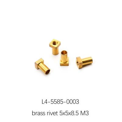 China Brass Rivet 5x5x8.5 M3 for Lighting Fixtures Corrosion Resistant High Conductivity for sale