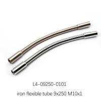 China 9x250mm M10x1 Iron Flexible Tube Conduit Electroplated Finish for Lighting Fixtures for sale