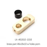 China 46x18x10mm Brass Part with Integrated POM Insulator for Lighting Fixture Connector for sale
