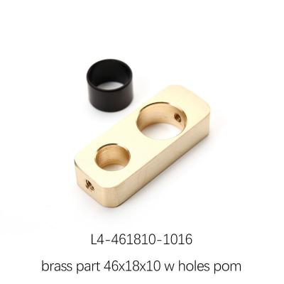 China 46x18x10mm Brass Part with Integrated POM Insulator for Lighting Fixture Connector for sale