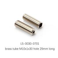 China M10x1 Brass Threaded Nipple Tube 30mm Length 29mm Internal Hole Depth for Lamp Fixtures for sale