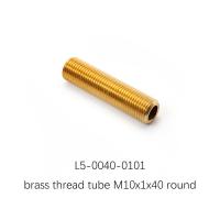 China Round Brass Thread Nipple Tube M10x1 40mm for Lighting Connection for sale