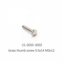 China Brass Knurled Thumb Head Screw M3x12 5.5mm Shank Corrosion Resistant for Lighting Fixtures for sale