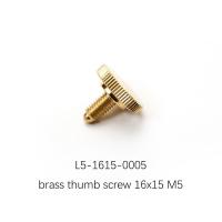 China M5 Brass Knurled Thumb Screw 16mm Head Diameter 15mm Length Tool-Free Hand Tightened for sale