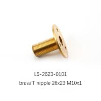 China Brass T Shaped 3 Way Connection Nipple 26x23 M10x1 for Lighting Fixtures for sale