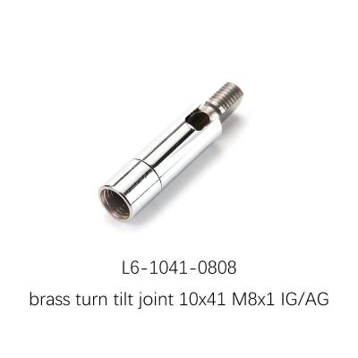 China Brass Turn Tilt Joint 10x41 M8x1 IG/AG 360 Degree Rotation Tilt Lock for Luminaire Assembly for sale