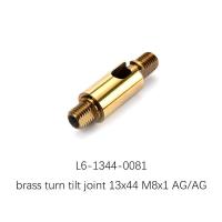 China Brass Swivel Joint 13x44mm M8x1 Thread Antique Gold Finish for Lighting Fixtures for sale
