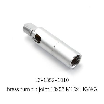 China Brass Swivel Joint 13x52 M10x1 Dual-Axis Adjustable Corrosion Resistant for Lighting Fixtures for sale