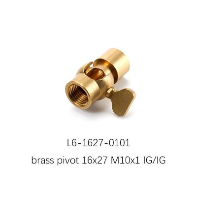 China Brass Swivel Joint M10x1 Thread 360 Degree Adjustable Ball Joint 14mm for Lighting Fixtures for sale