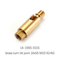 China Brass Turn Tilt Joint 16x55mm M10 360° Rotation for Adjustable Lighting Fixtures for sale