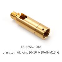China Brass Turn Tilt Joint 16x56mm M10 Male M13 Female for Adjustable Lighting Fixtures for sale