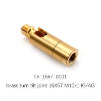 China Brass Turn Tilt Joint 16x57mm M10x1 Thread for Adjustable Lighting Fixtures for sale
