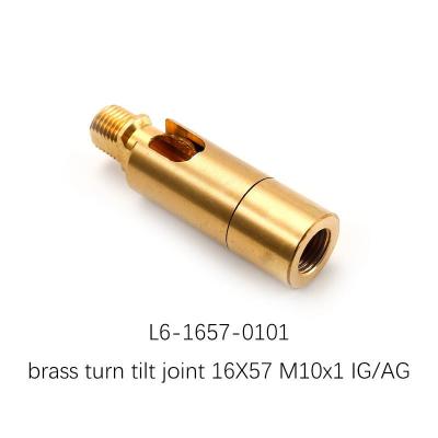 China Brass Turn Tilt Joint 16x57mm M10x1 Thread for Adjustable Lighting Fixtures for sale