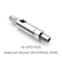 China Brass Turn Tilt Joint 16x73mm M10x1 Thread 360° Rotation Tilt Adjustment for Lighting Fixtures for sale
