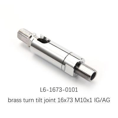 China Brass Turn Tilt Joint 16x73mm M10x1 Thread 360° Rotation Tilt Adjustment for Lighting Fixtures for sale