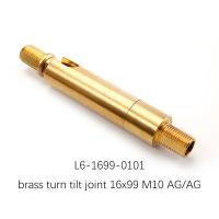 China Brass Turn Tilt Joint 16x99mm M10 Dual Axis Anti Gold Imperial Gold for Pendant Lights for sale