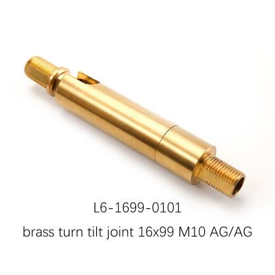 China Brass Turn Tilt Joint 16x99mm M10 Dual Axis Anti Gold Imperial Gold for Pendant Lights for sale