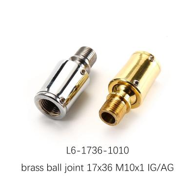 China Brass Ball Joint 17x36 M10x1 IG AG for Lighting Systems Corrosion Resistant Adjustable for sale