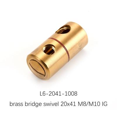 China Industrial Gold Finish Brass Swivel Joint Connector 20x41mm M8 M10 for Lighting for sale