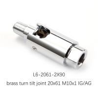 China Brass Turn Tilt Joint 20x61 M10x1 360° Rotation 90° Tilt for Lighting Fixtures for sale