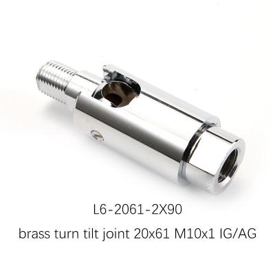 China Brass Turn Tilt Joint 20x61 M10x1 360° Rotation 90° Tilt for Lighting Fixtures for sale