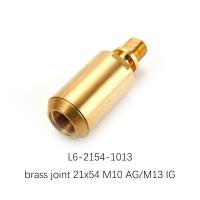 China Brass Swivel Joint 21x54mm M10 External M13 Internal Anti Tarnish Coating for Lighting Fixtures for sale