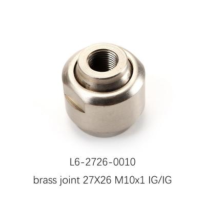 China Brass Joint 27x26mm M10x1 Internal Thread for Corrosion Resistant Lighting Fixtures for sale