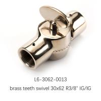 China Precision Machined Brass Teeth Swivel 30x62mm R3/8 BSPT Internal Gas Thread for sale