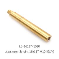 China Brass Turn Tilt Joint 16x117 M10 Dual-Axis Movement Corrosion Resistant for Lighting Fixtures for sale