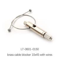 China 10x45mm Brass Cable Blocker with Pre Installed Wires for Pendant Lighting Connections 250V for sale