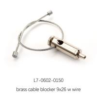 China 9x26mm Solid Brass Cable Blocker with Integrated Wiring for Lighting Fixtures for sale