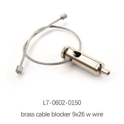 China 9x26mm Solid Brass Cable Blocker with Integrated Wiring for Lighting Fixtures for sale