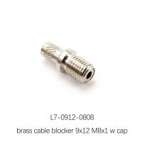 China Brass Cable Blocker 9x12mm M8x1 with Cap Integrated Strain Relief for Lighting for sale